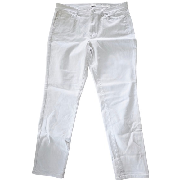 J. Jill | Jeans | J Jill Denim 2 Authentic Fit Slim Ankle White Jeans ...